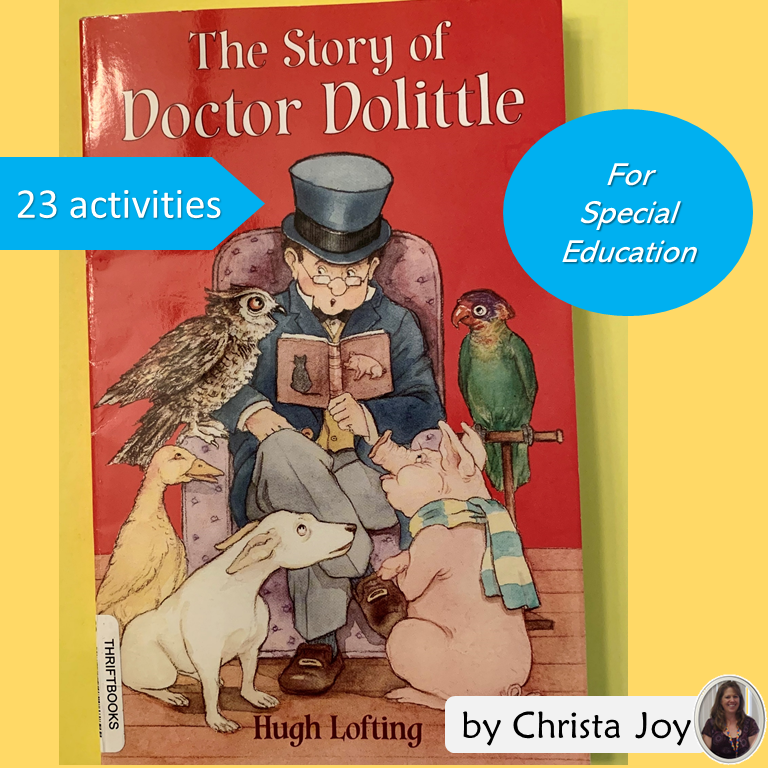 Doctor Dolittle Novel Study for Special Education with Comprehension ...
