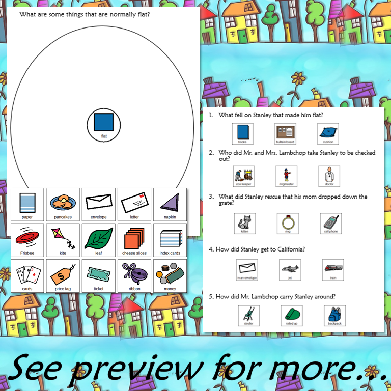 Flat Stanley Novel Study for Special Ed with questions • Special Needs ...