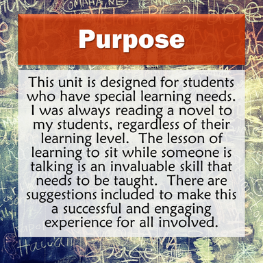 No Talking Novel Study for Special Education • Special Needs for ...