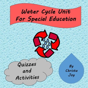 Water Cycle Unit for Special Education with Complete Lesson Plans ...