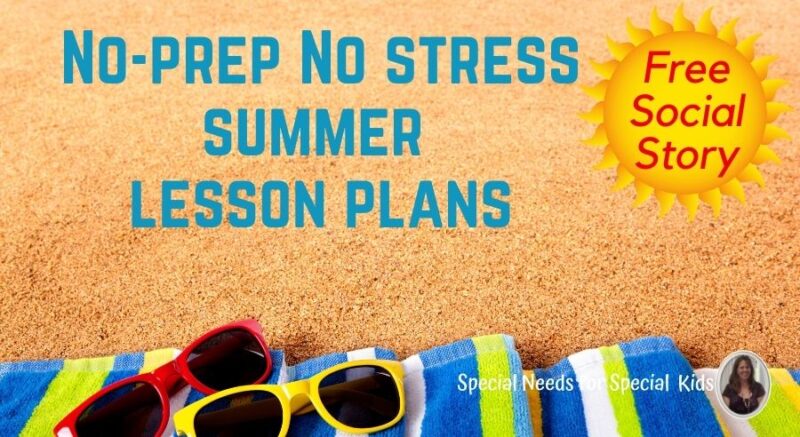 Low prep summer activities for special education