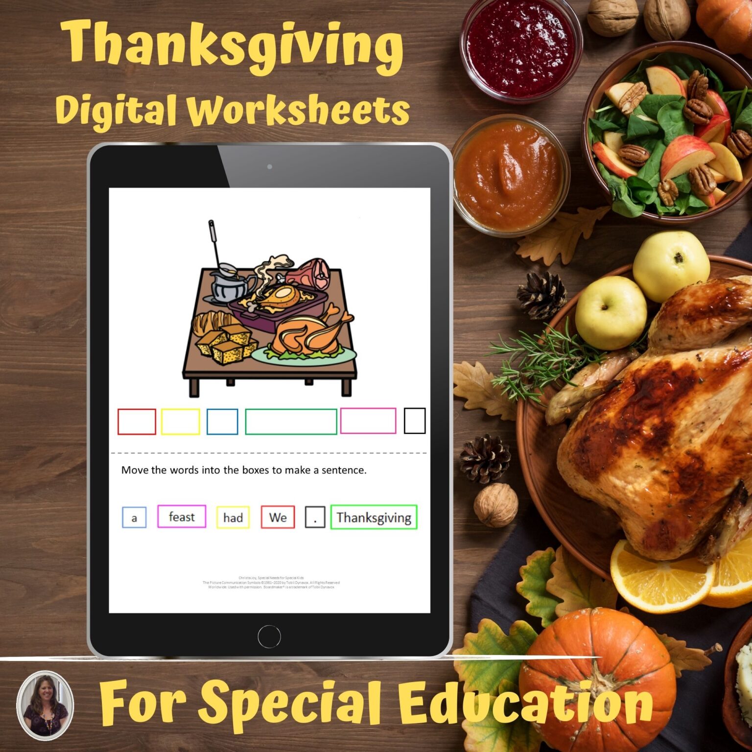 Thanksgiving Digital Worksheets for Special Education Elementary level ...