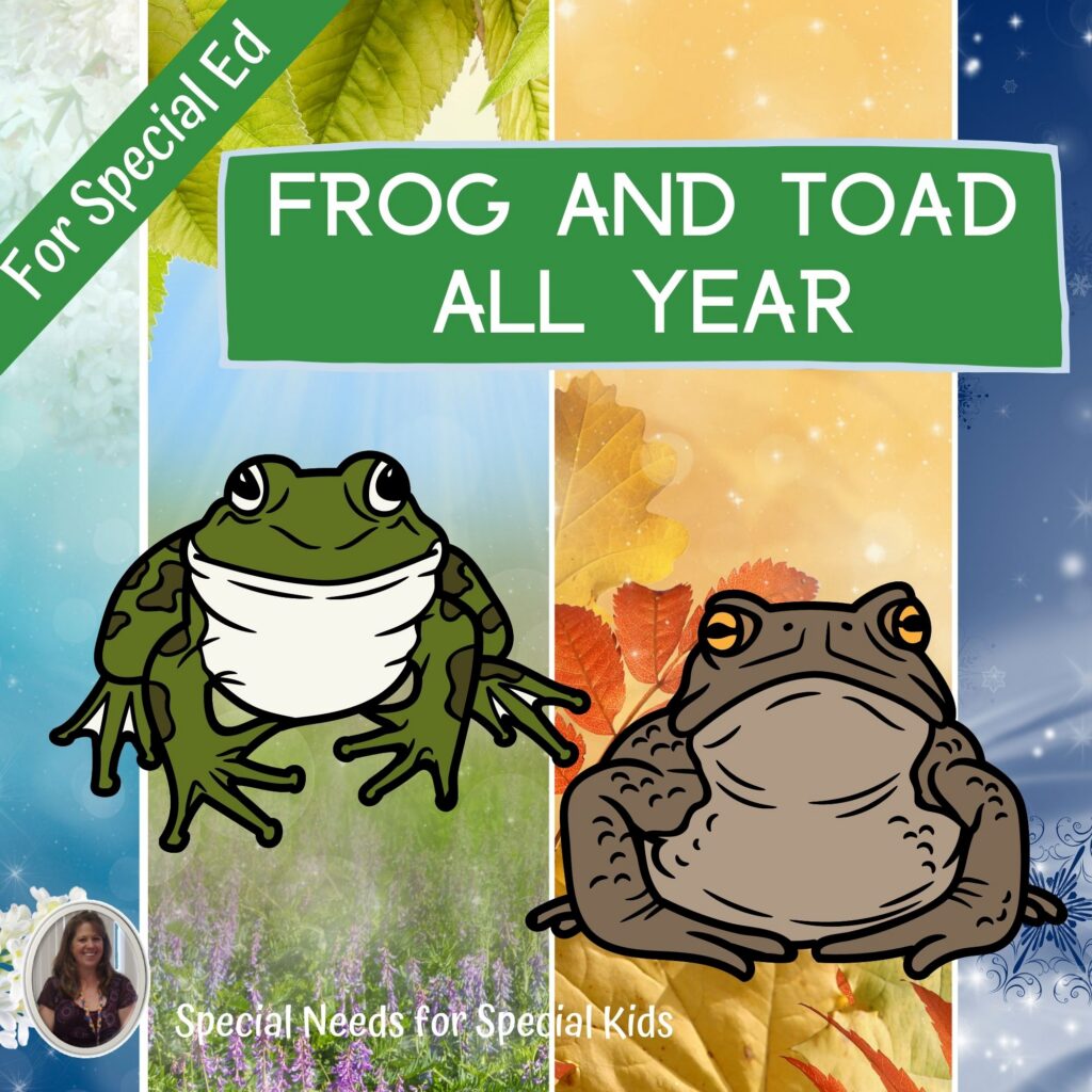 Frog and Toad All Year Novel Study for Special Education • Special ...