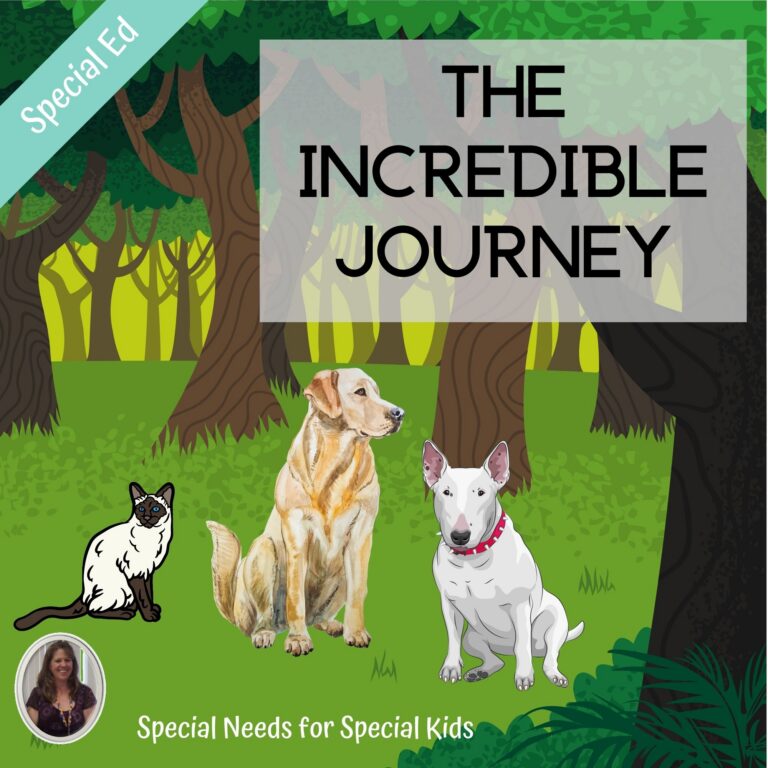 The Incredible Journey Novel Study for Special Education with chapter ...