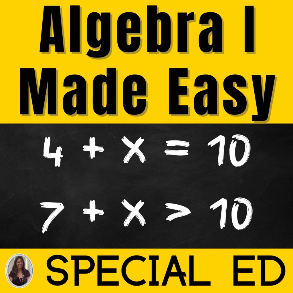 Algebra 1 Curriculum Balancing Equations Special Education Math Solve ...