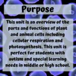 Cells and Cell Processes Unit for Special Education PRINT AND DIGITAL ...