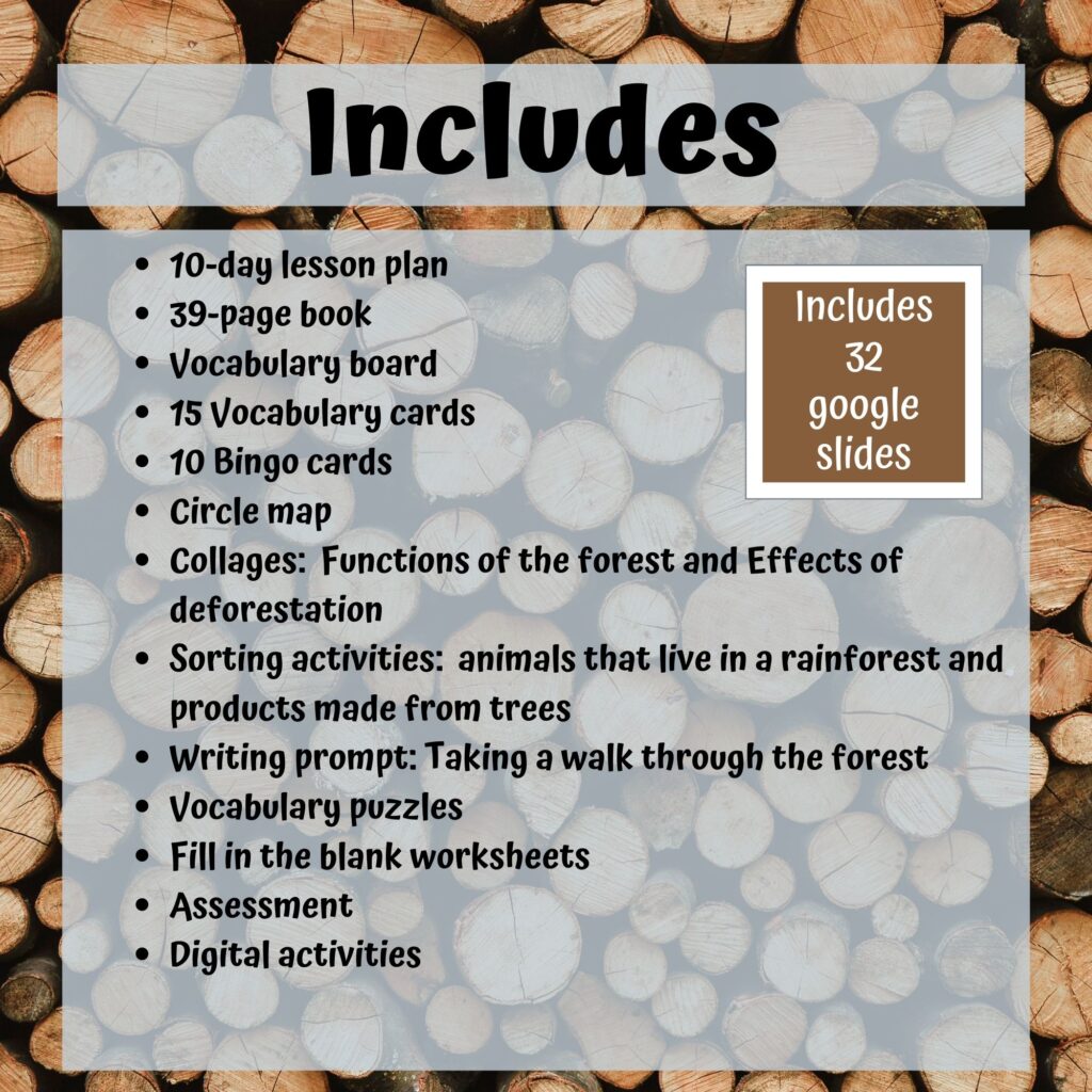 Deforestation Unit Special Education PRINT AND DIGITAL | Environmental ...