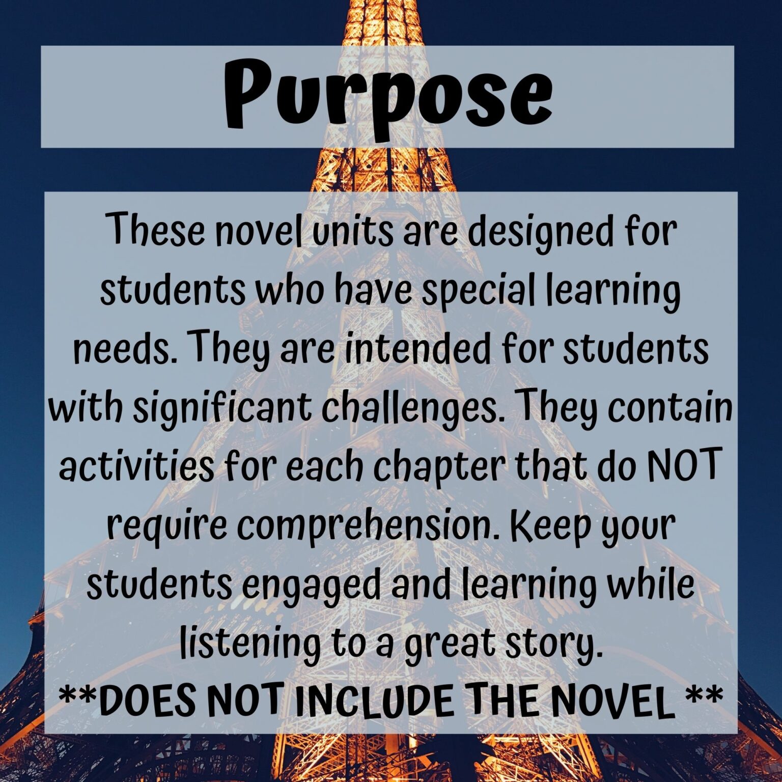 The Family Under the Bridge Novel Study for Special Education • Special ...