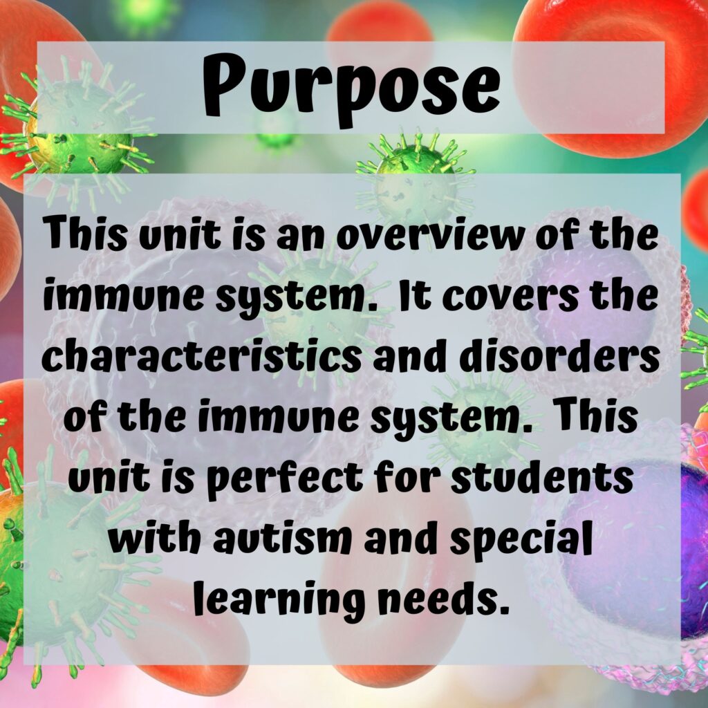 Immune System for Middle and High School Special Education PRINT AND ...