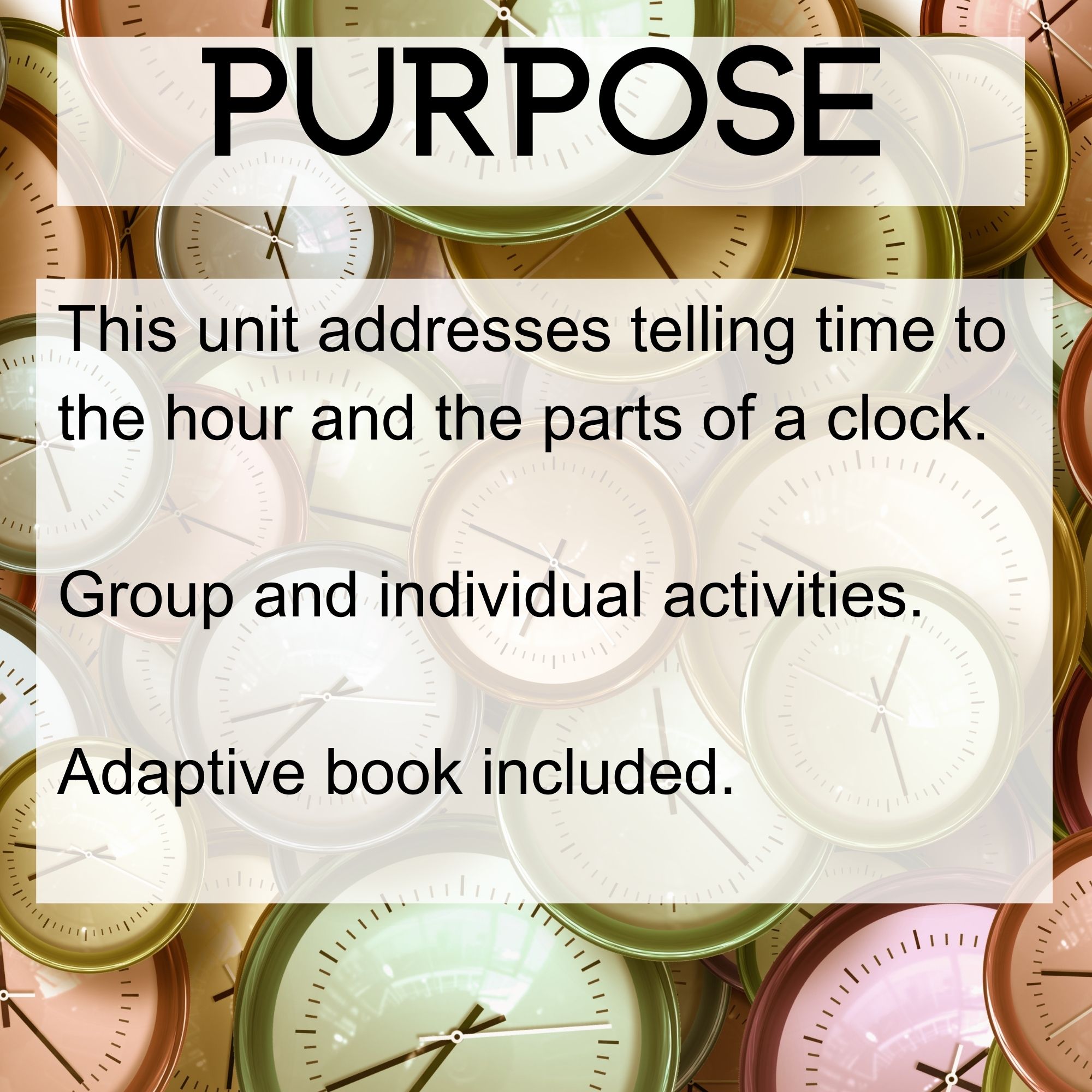 Telling Time to the 5 Minute Activities for Special Education • Special ...