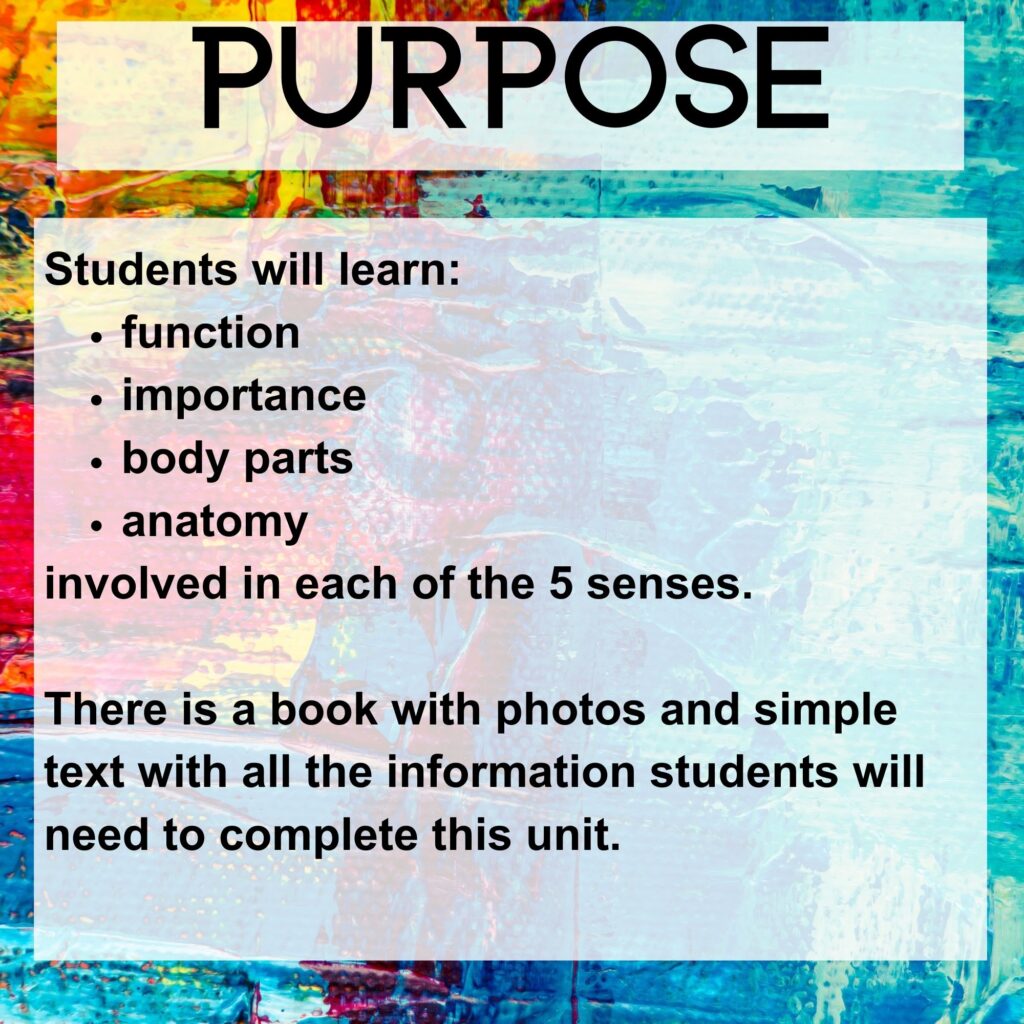 5 Senses Human Anatomy for Special Education PRINT AND DIGITAL ...