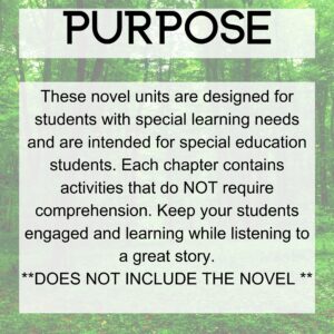 Hatchet by Gary Paulsen Novel Study for Special Education with chapter ...
