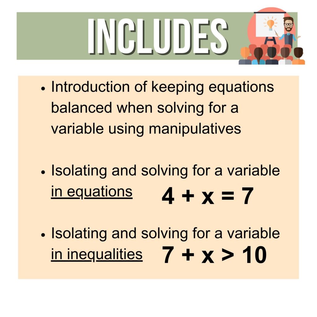 Algebra 1 Curriculum Balancing Equations Special Education Math Solve ...