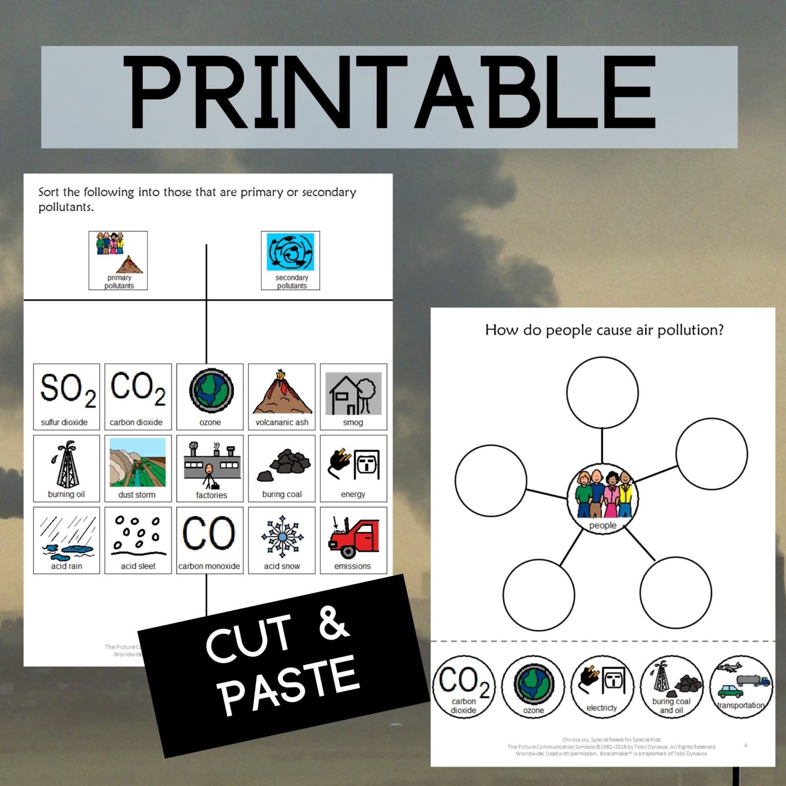 Air Pollution Unit Special Education PRINT AND DIGITAL | Environmental ...