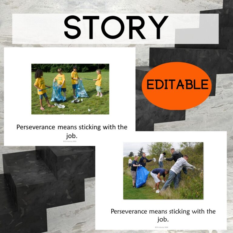 Perseverance Social Story and Activities EDITABLE • Special Needs for ...