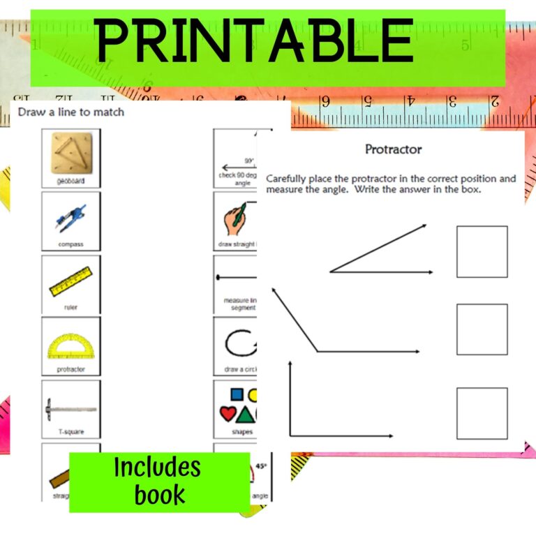 Geometry Tools Unit for Special Education PRINT and DIGITAL • Special ...