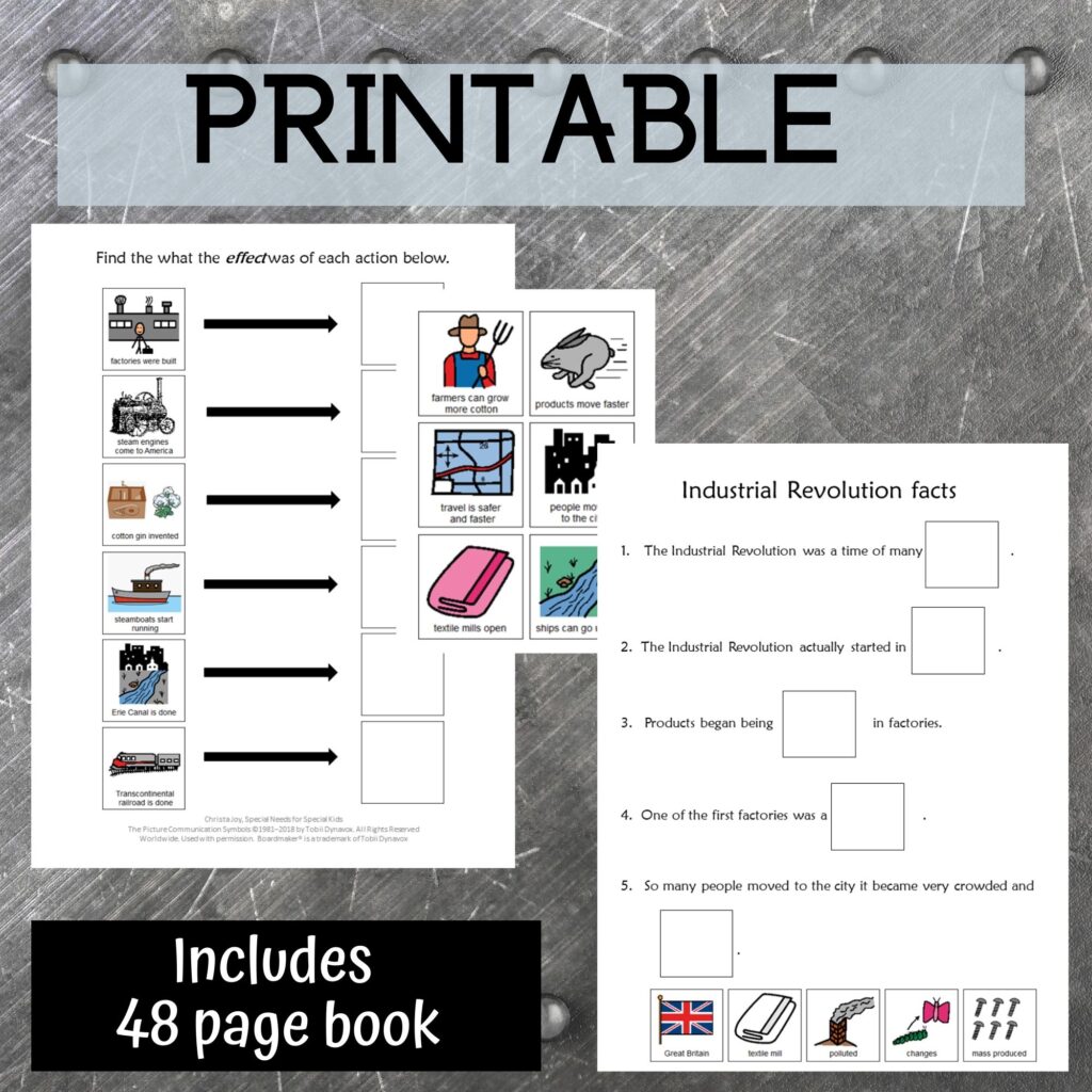 The Industrial Revolution Inventions Special Education Social Studies ...