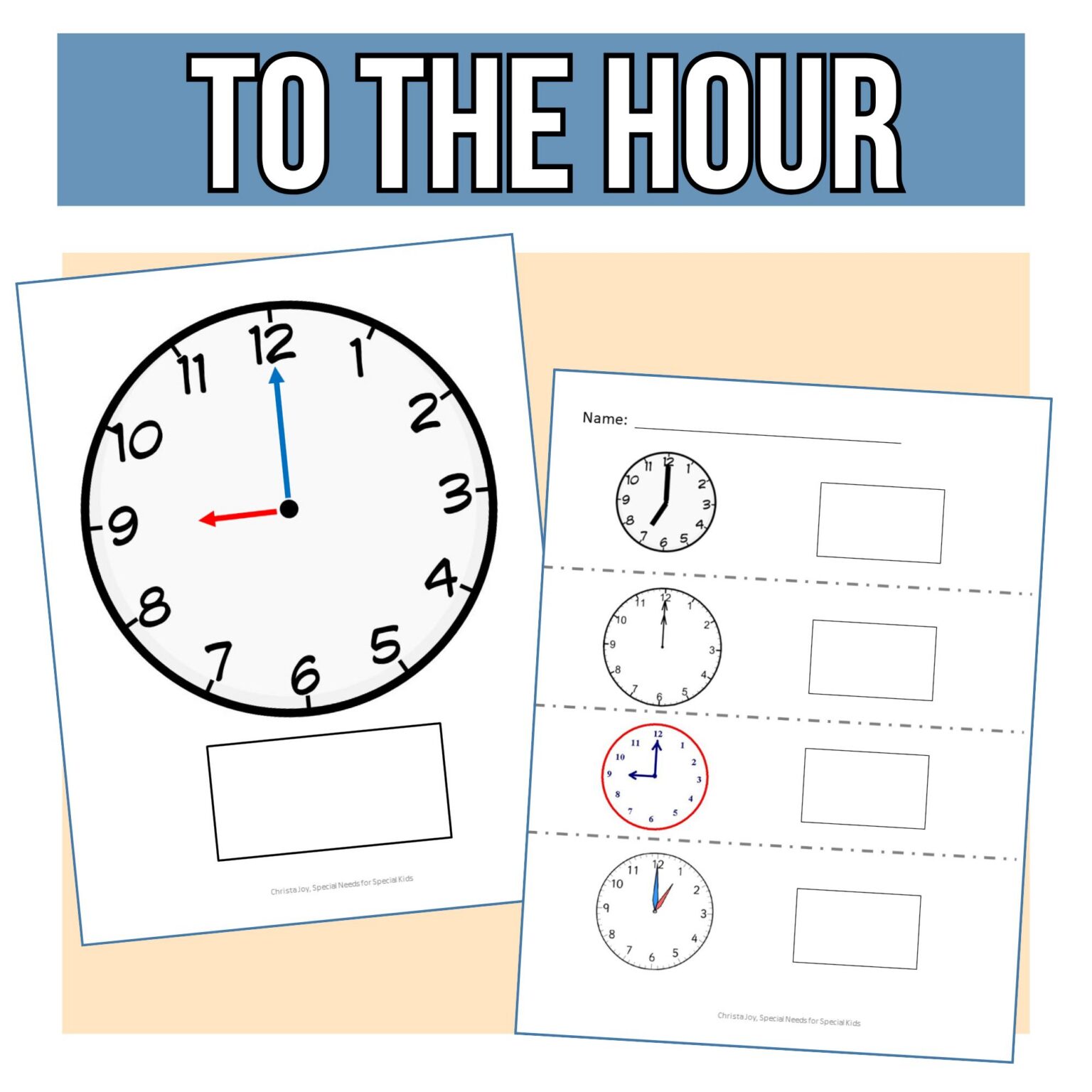Telling Time to the Hour and Half-Hour Cut and Paste Telling Time ...