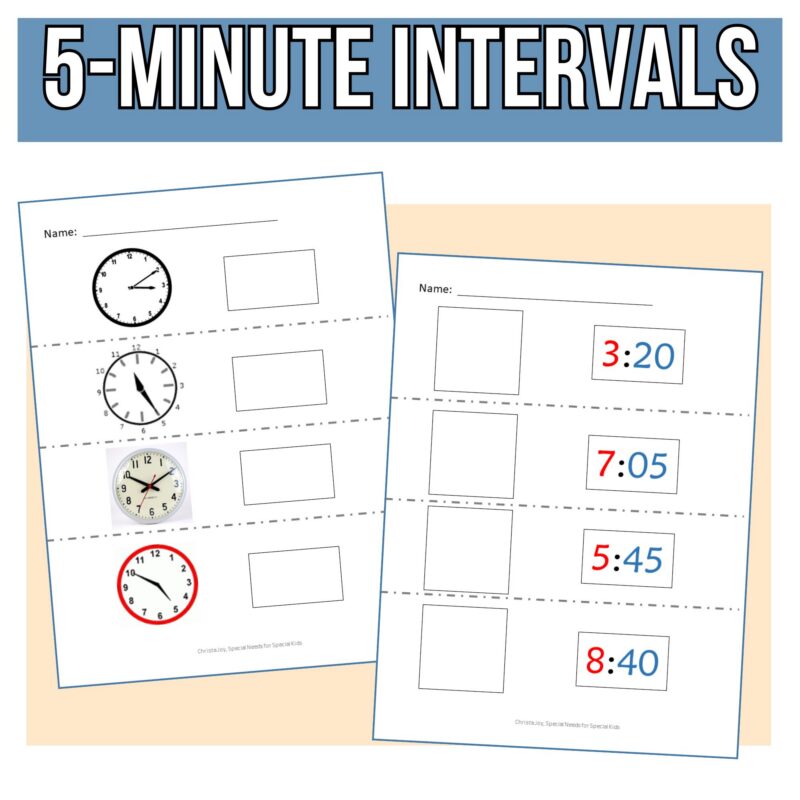 Time to Minute Worksheet Telling Time Bingo Special Education Clock ...