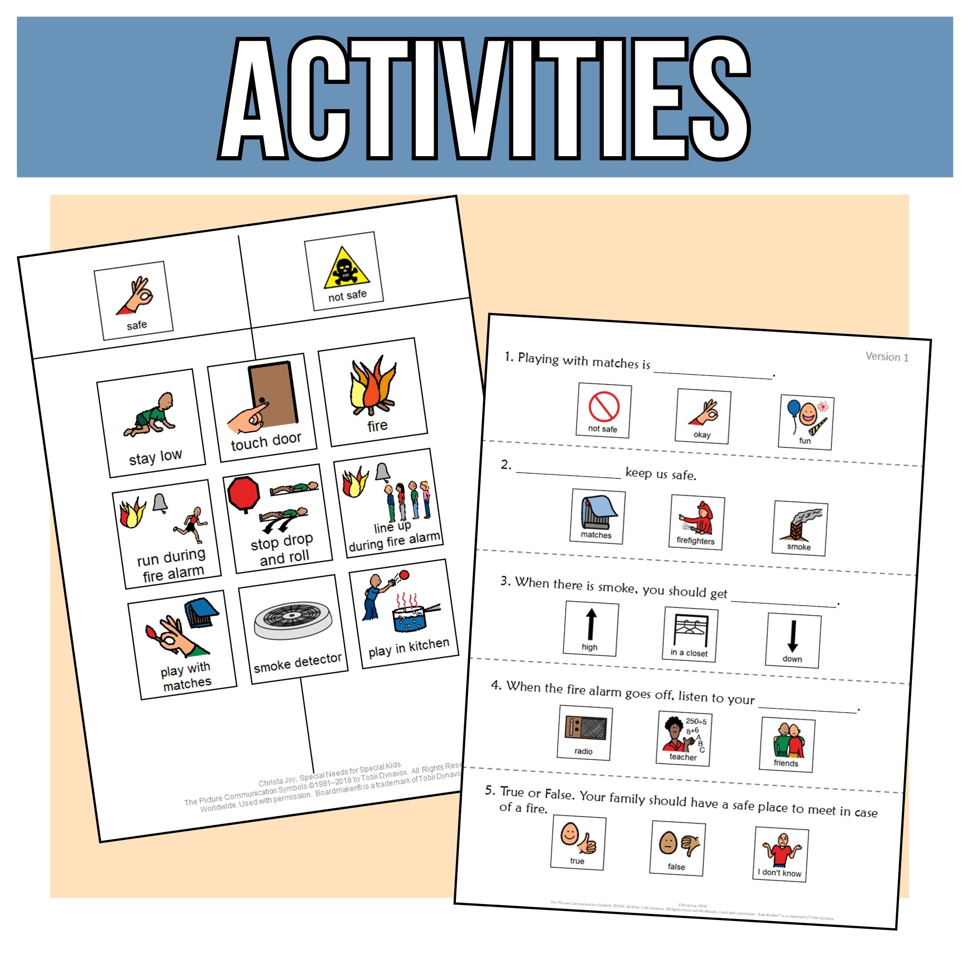 Fire Safety Activities Fire Safety Emergent Reader Booklet Coloring ...