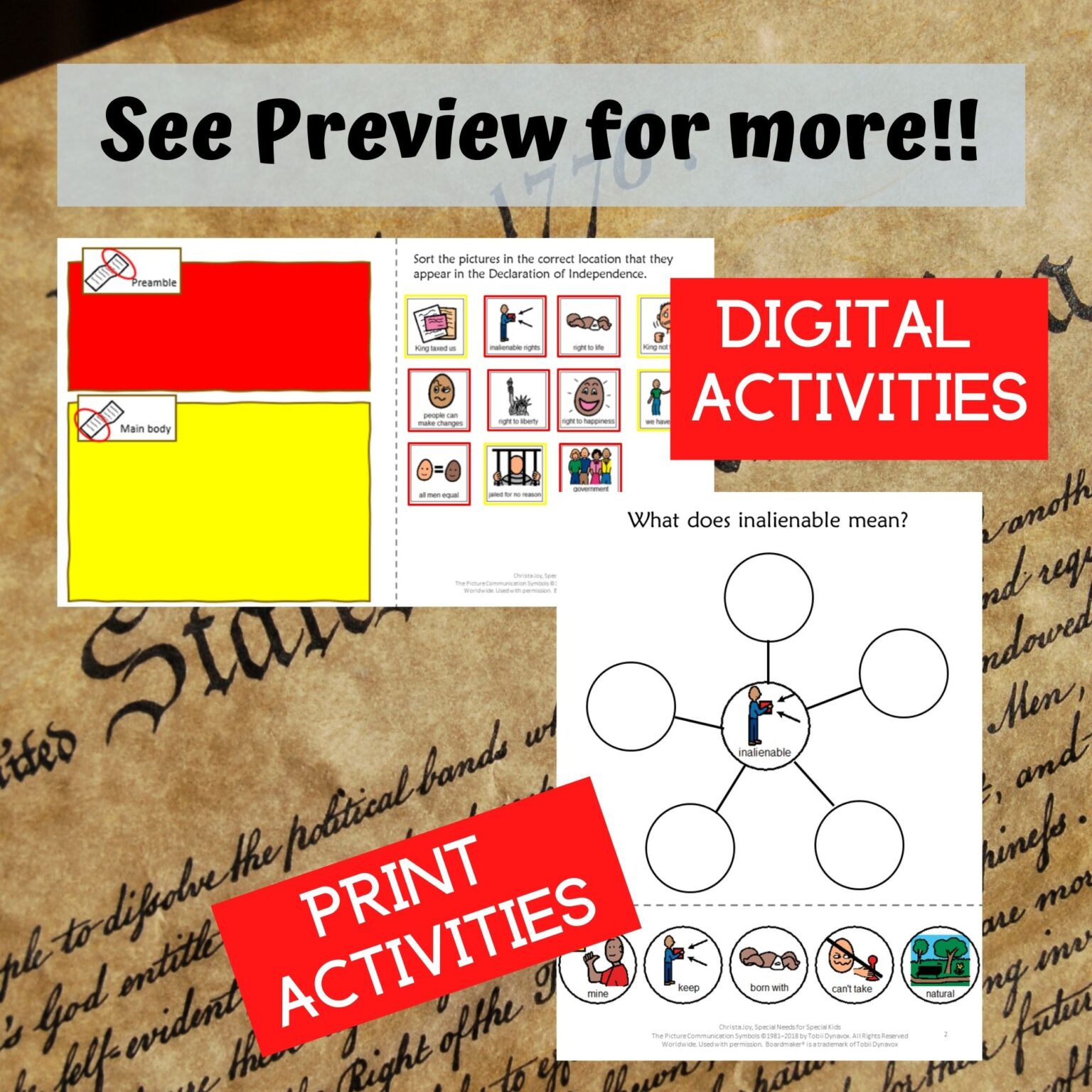 The Declaration of Independence for Special Education PRINT AND DIGITAL ...