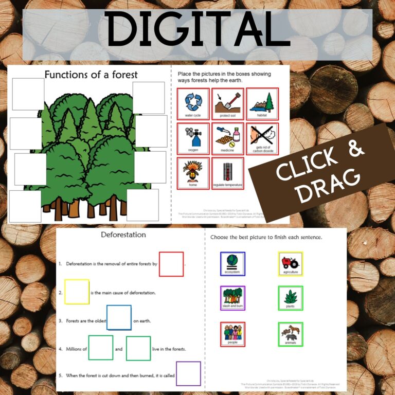 Deforestation Unit Special Education PRINT AND DIGITAL | Environmental ...