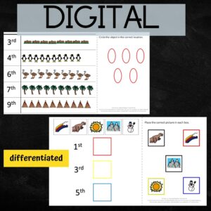 Ordinal Numbers 1st through 10th for Special Education PRINT AND ...