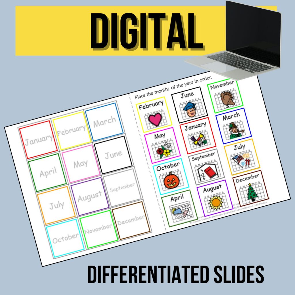 Months of the Year Days of the Week Printables Special Education ...