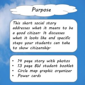 Being a Good Citizen Social Stories, Activity and Power Cards • Special ...