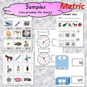 Metric Weight Unit for Special Education PRINT and DIGITAL • Special ...