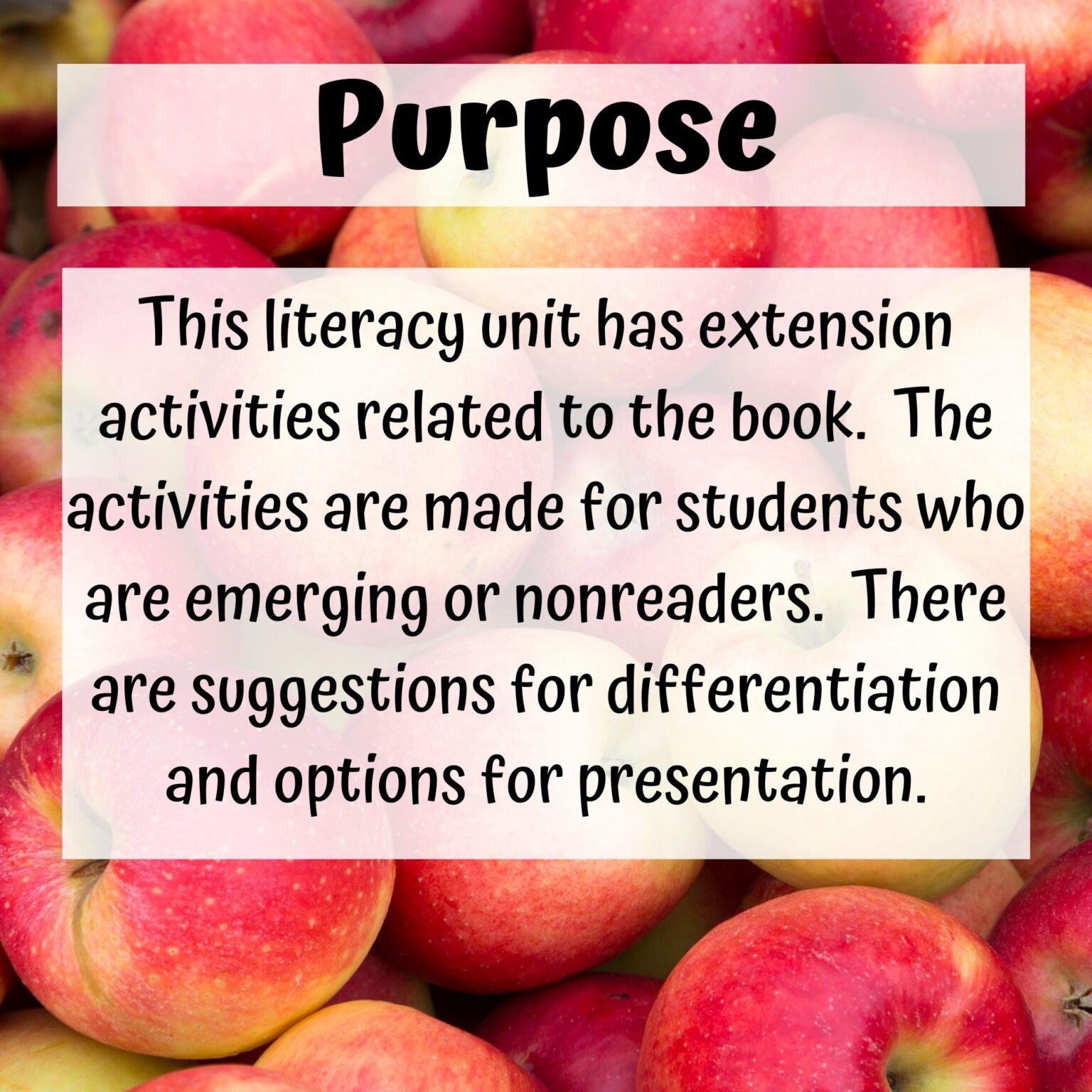 Fall Apples Crisp and Juicy Literacy Unit for Special Education ...