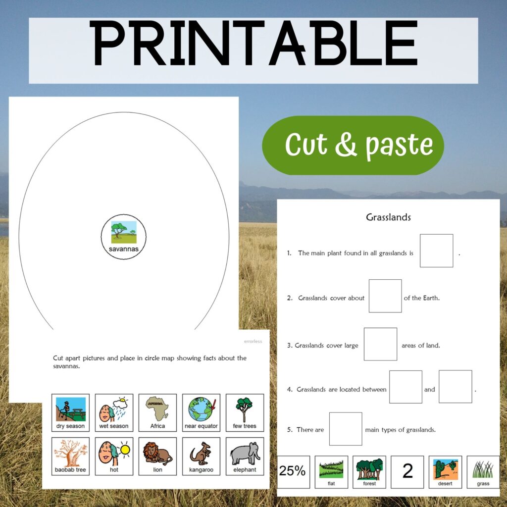 Grasslands Biome for Special Education | Temperate and Savannas ...
