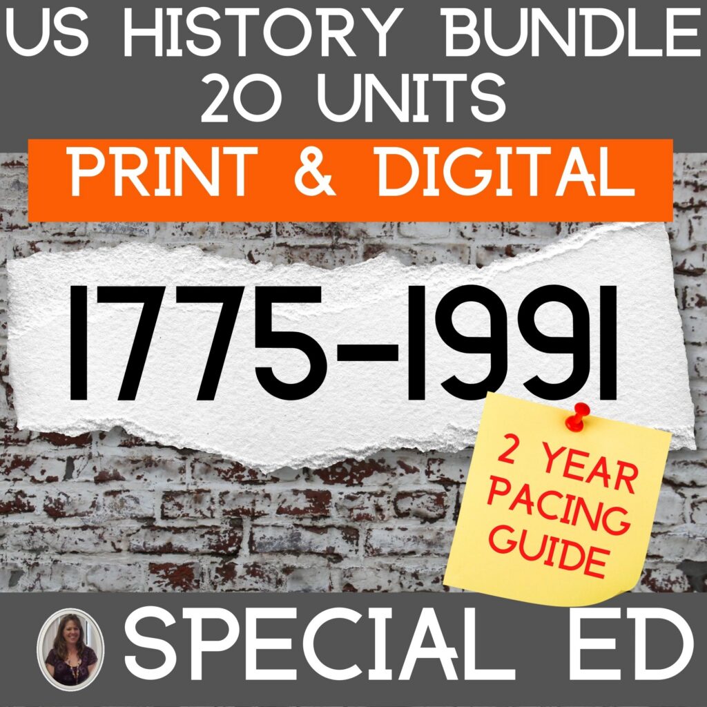 US History 2 Year BUNDLE for Special Education • Special Needs for ...