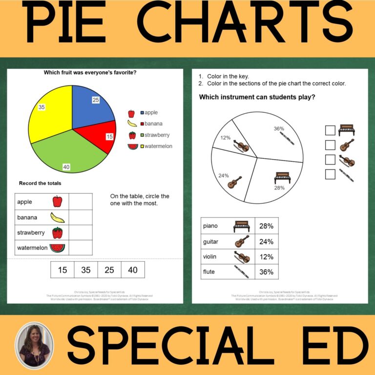 Pie Charts for Special Education PRINT and DIGITAL • Special Needs for ...