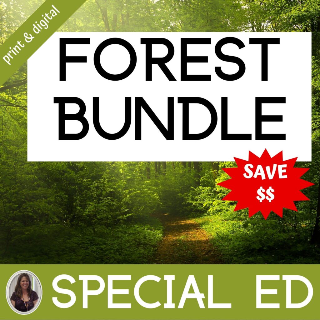 Forest Biome Bundle for Special Education includes Fox Sloth Moose ...