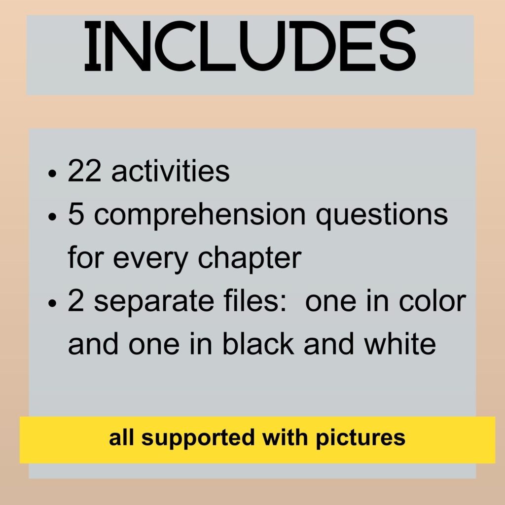 The Secret School Novel Study for Special Education with Chapter ...