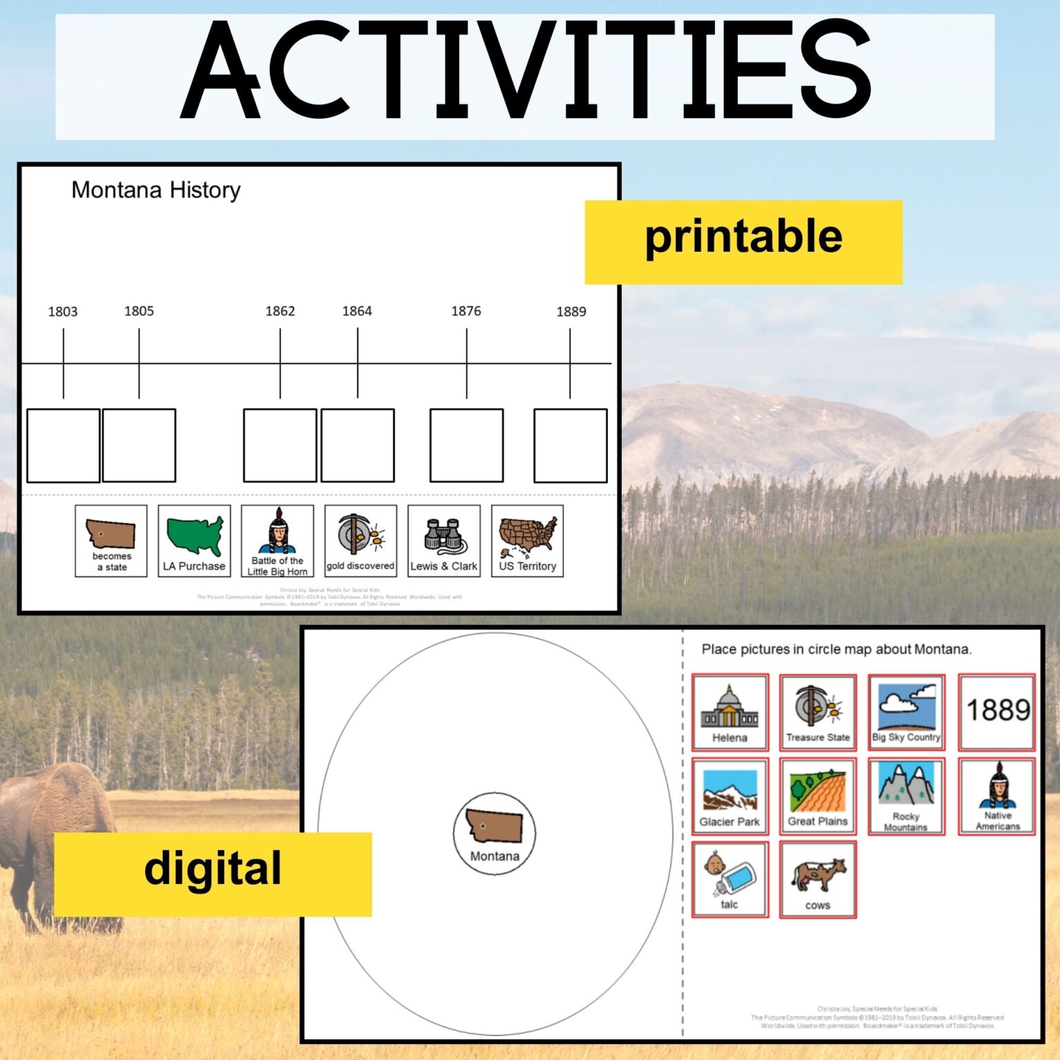Montana State for Special Education PRINT and DIGITAL US States ...