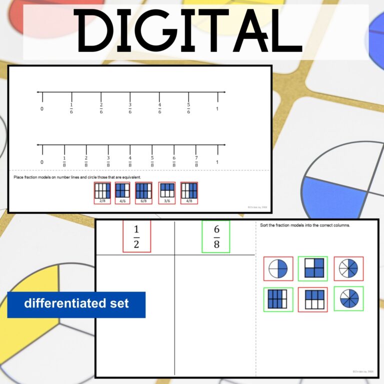 Equivalent Fractions with Models Special Education Equivalent Fractions ...