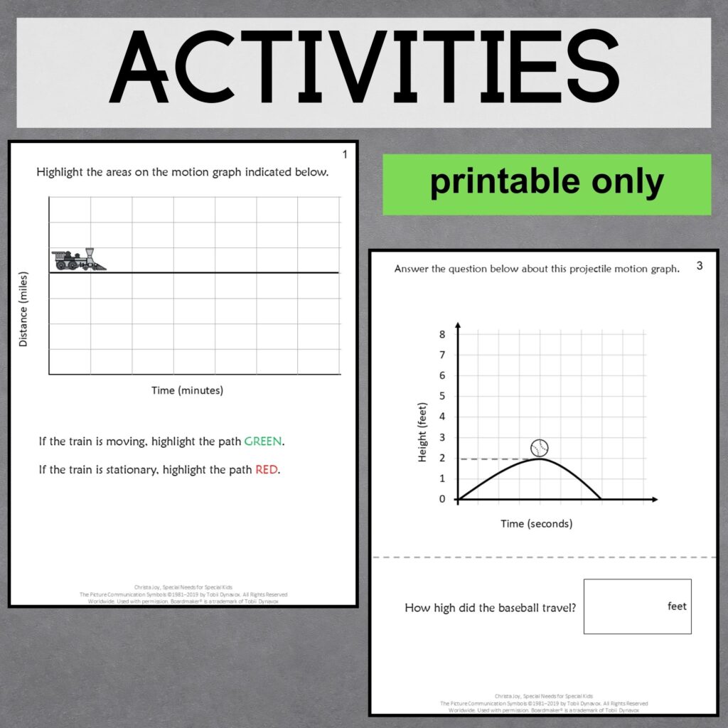 Super Simple Motion Graphs includes Projectile Motion for Special ...