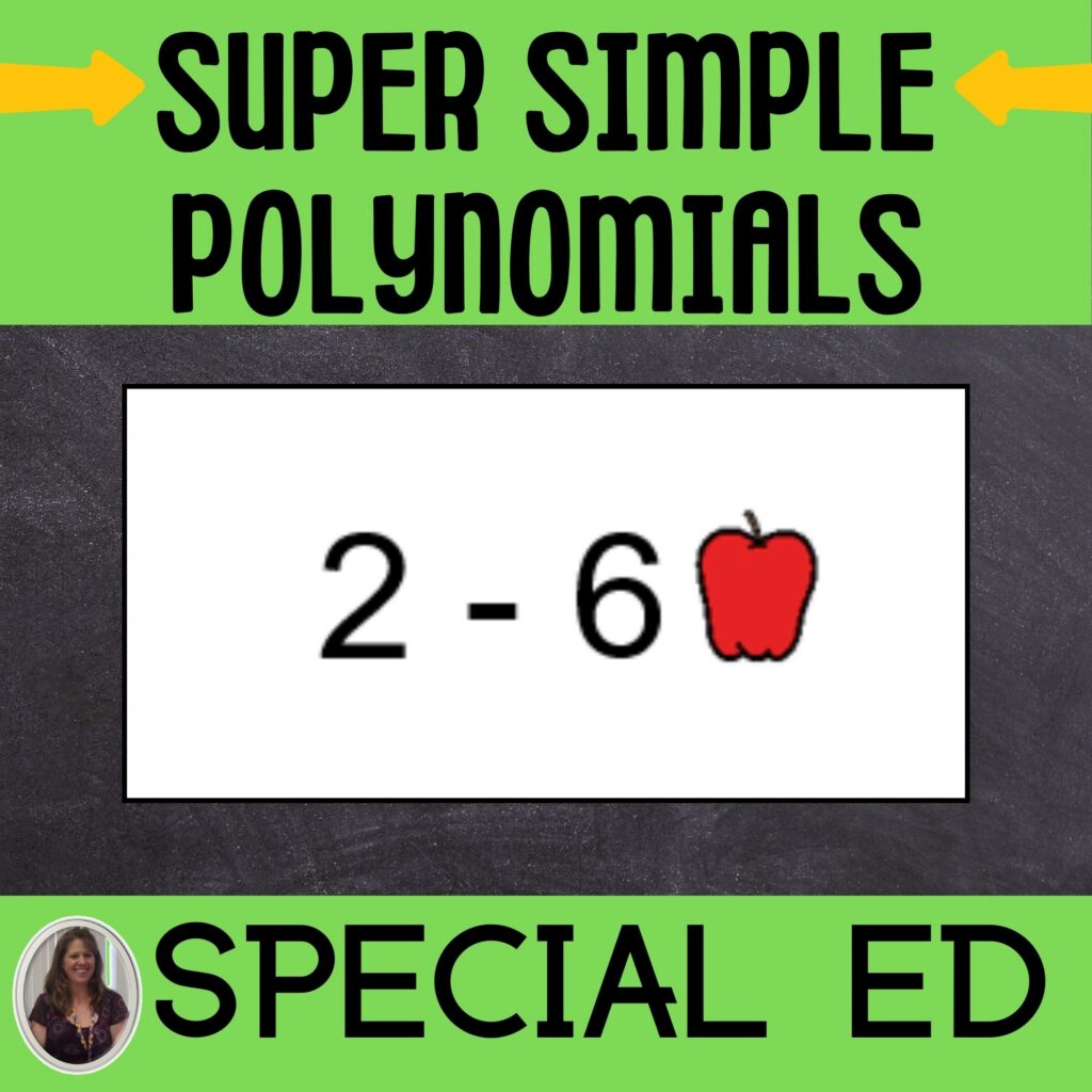 Super Simple Polynomials Activity High School Special Education Easy ...