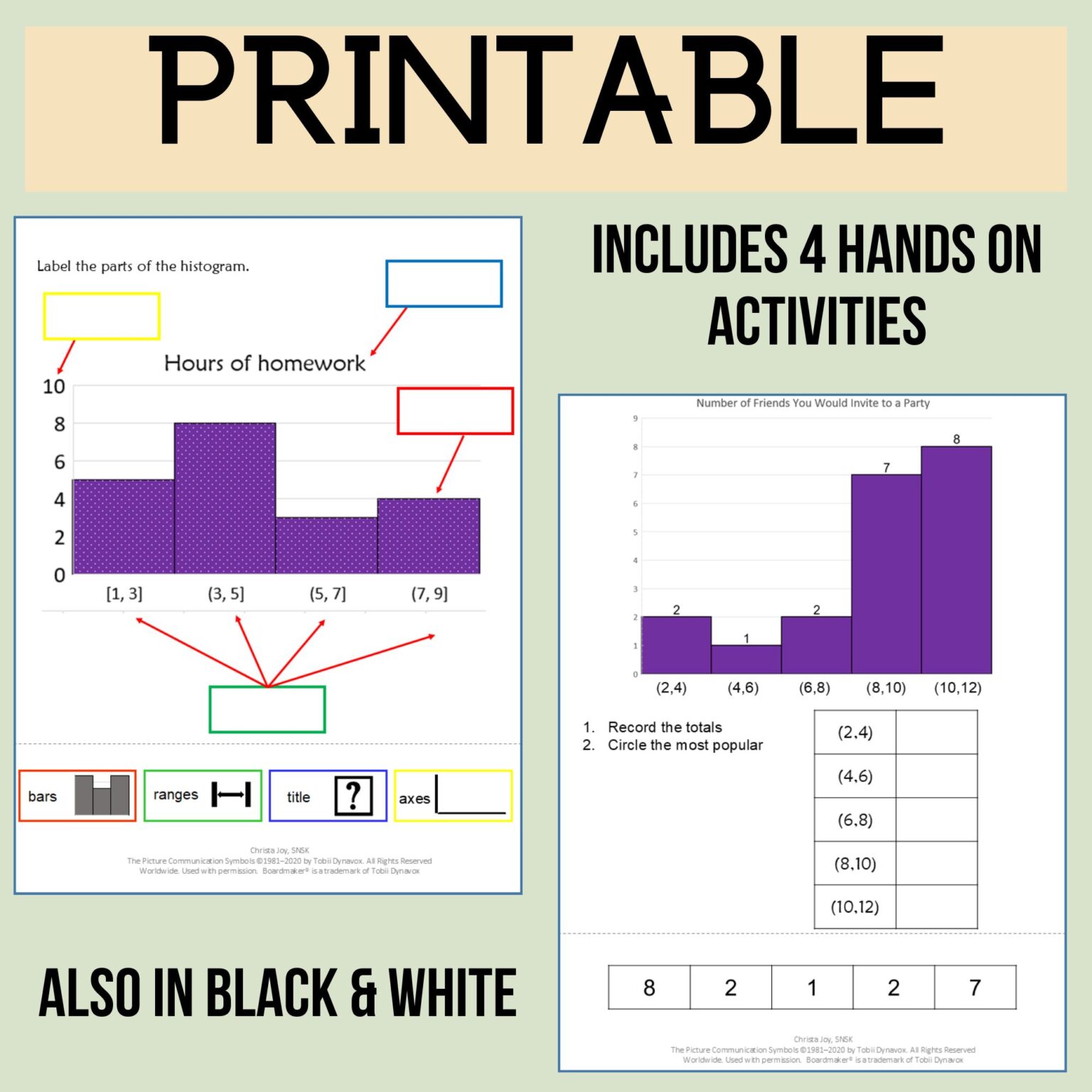 Super Simple Histograms with Hands On Activities Special Education ...