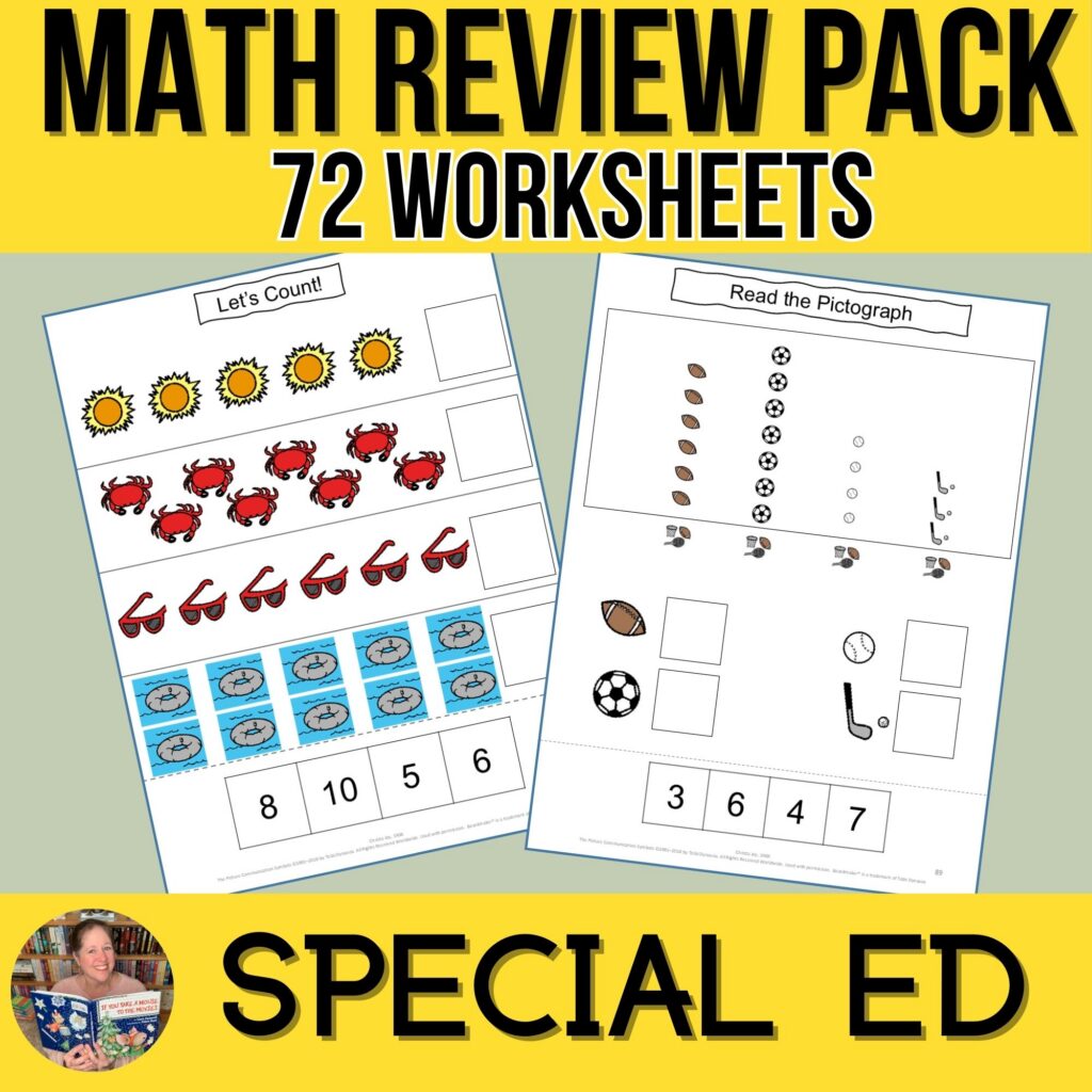 Special Education Math Summer Packet Summer ESY Special Ed Summer Math ...