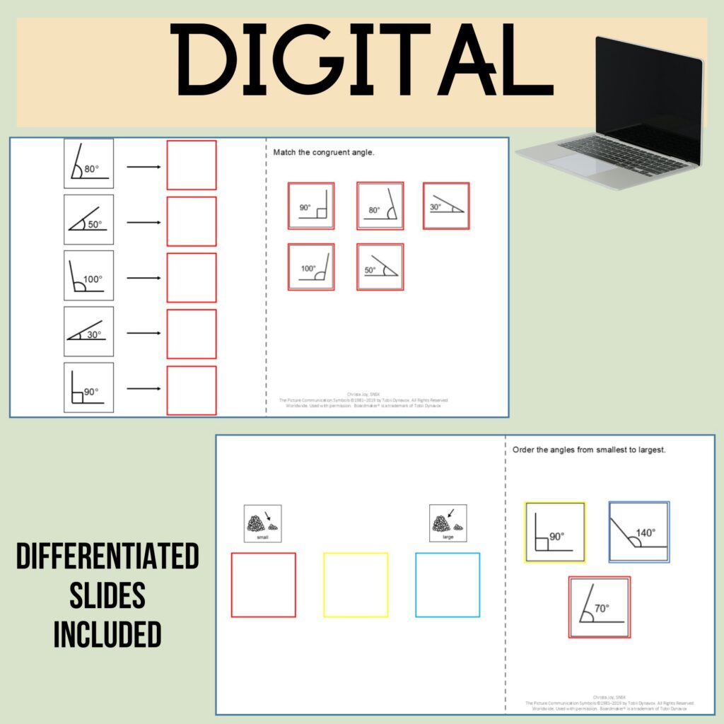 Super Simple Types of Angles Worksheets Special Education Real Life ...