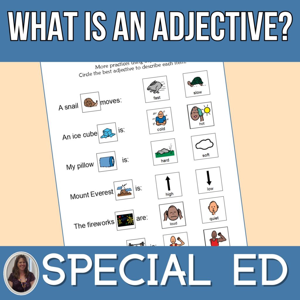 What is an Adjective Special Education Middle School ELA Adjective ...