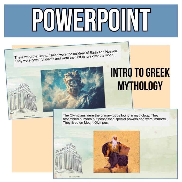 Intro to Greek Mythology Middle School Greek Mythology Worksheets ...
