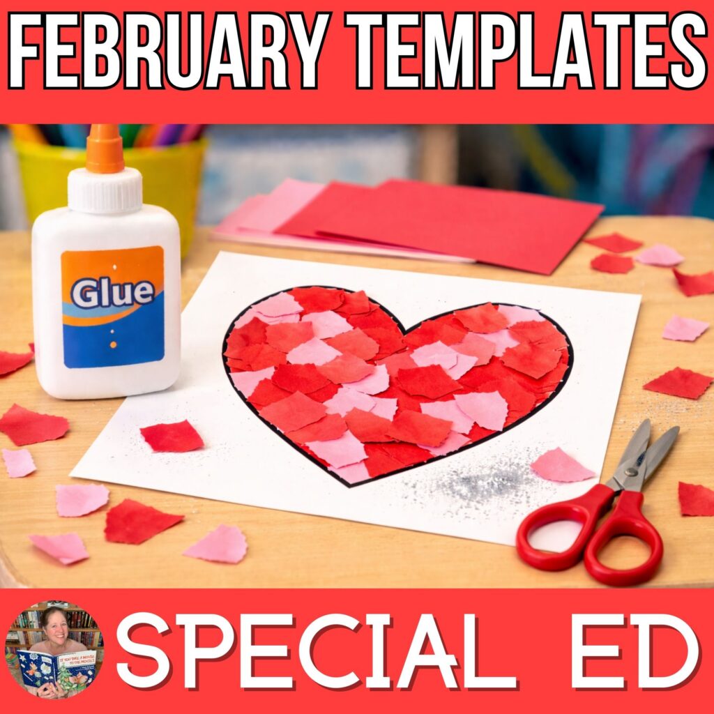 February Art Projects Heart Shape Template Fine Motor Activities ...