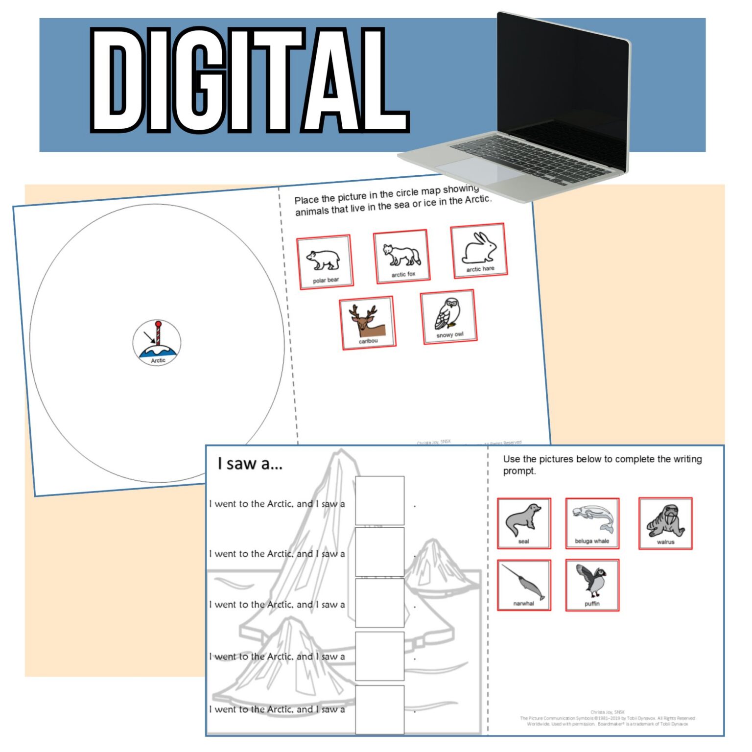 Arctic Animals Coloring Pages, Lesson Plans, Bingo Adapted Science Unit ...